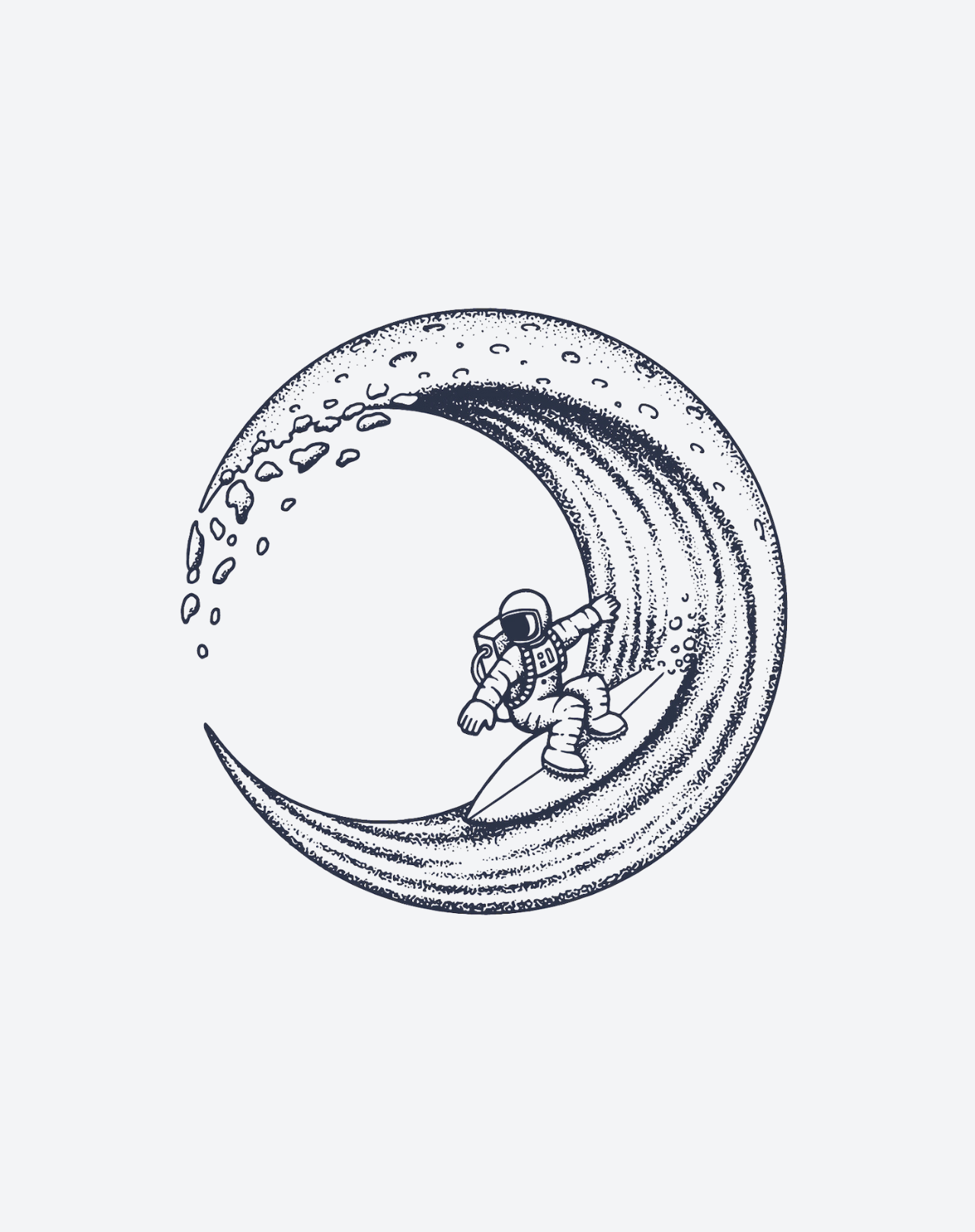 Astronaut Surfer Temporary Tattoo. Lasts 1-2 Weeks. – EZINK™