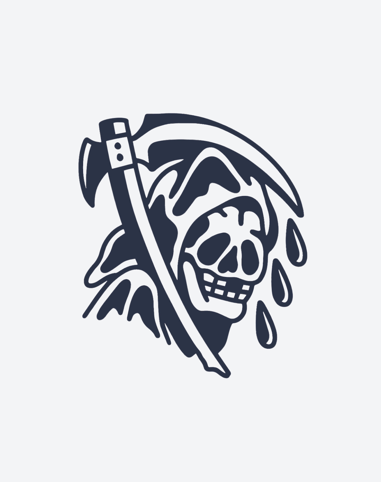 Cartoon Reaper Temporary Tattoo Lasts 1-2 Weeks – EZINK™