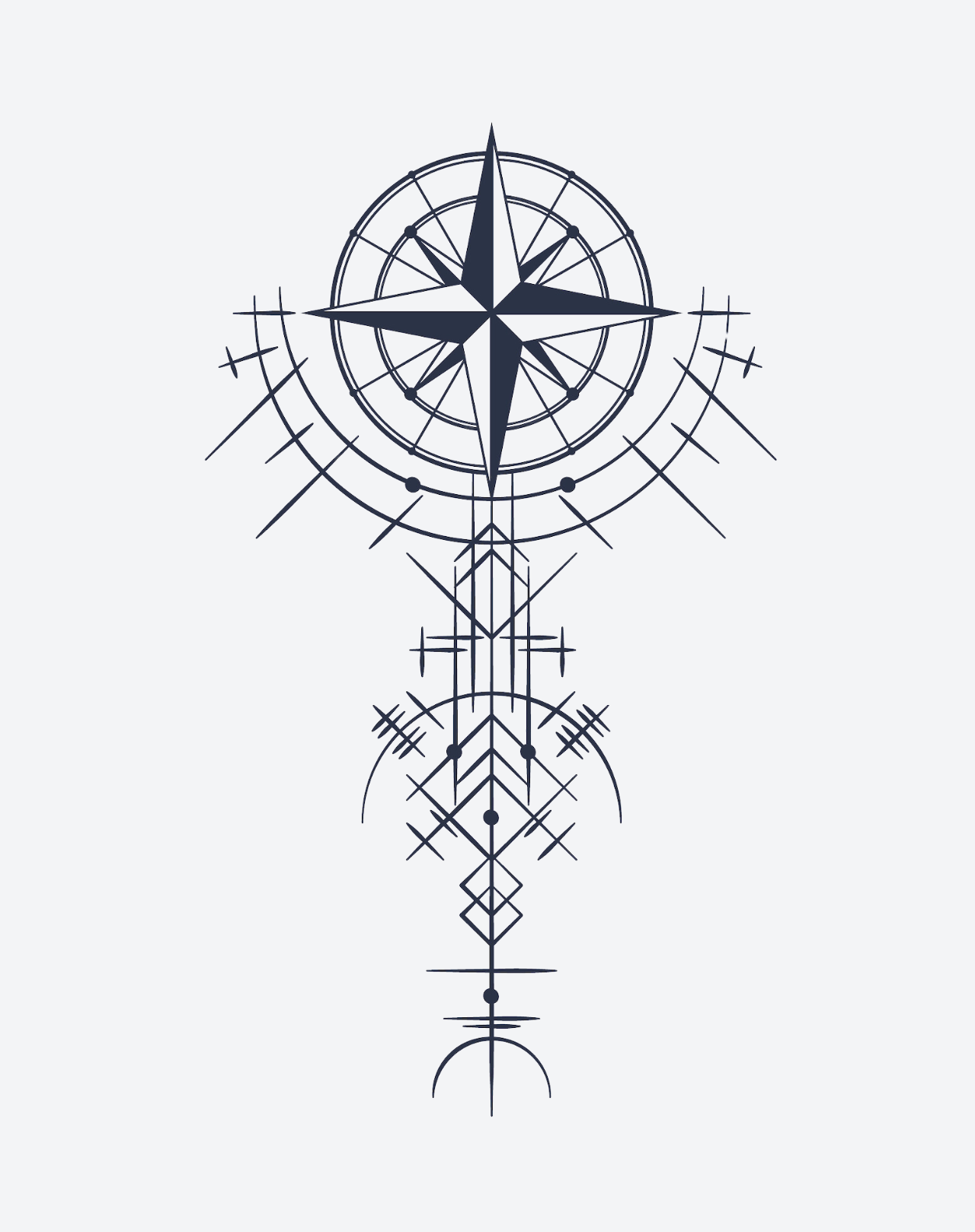 Celtic Compass Temporary Tattoo. Lasts 1-2 Weeks. – EZINK™