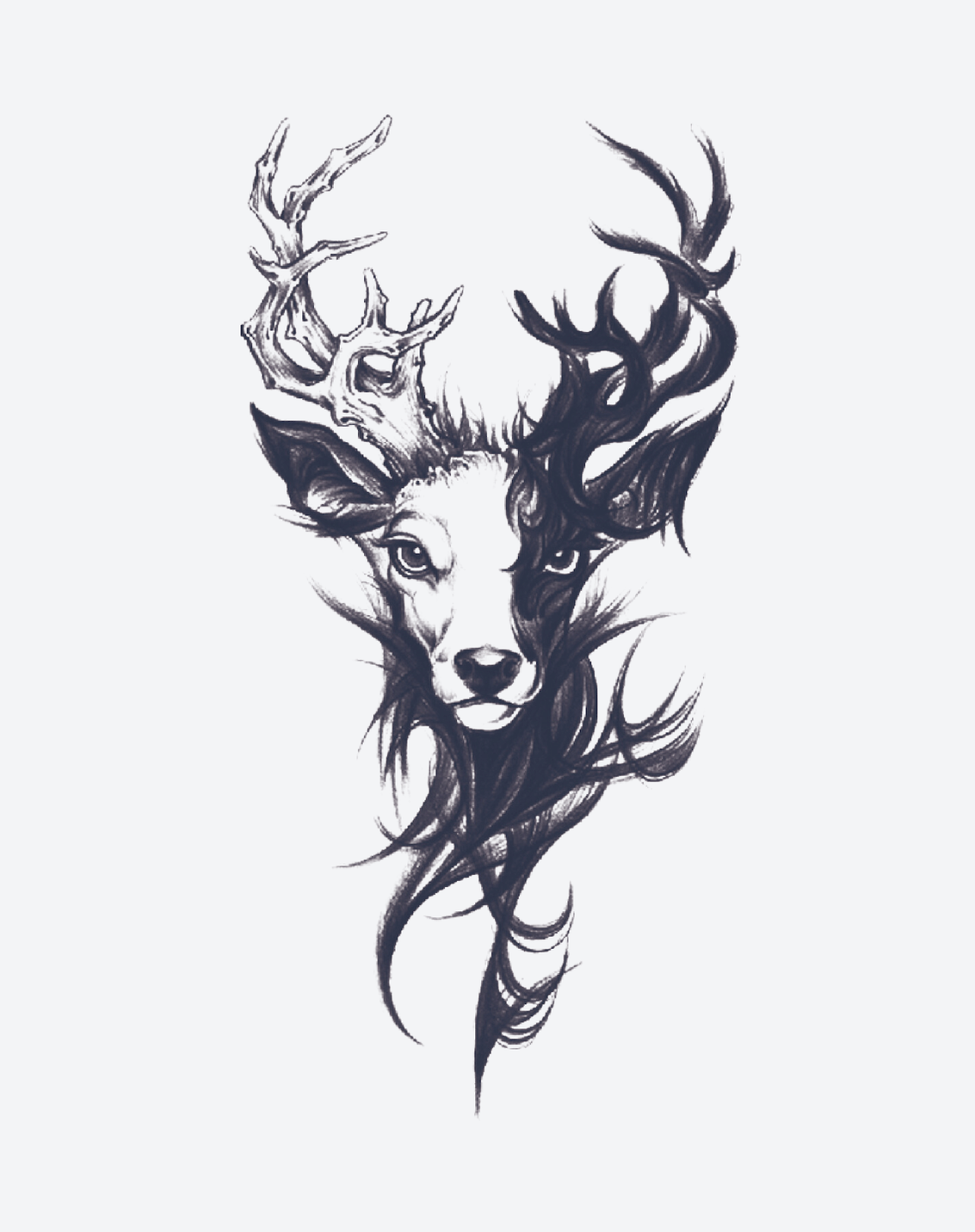 Cursed Deer Temporary Tattoo. Lasts 1-2 Weeks. – EZINK™