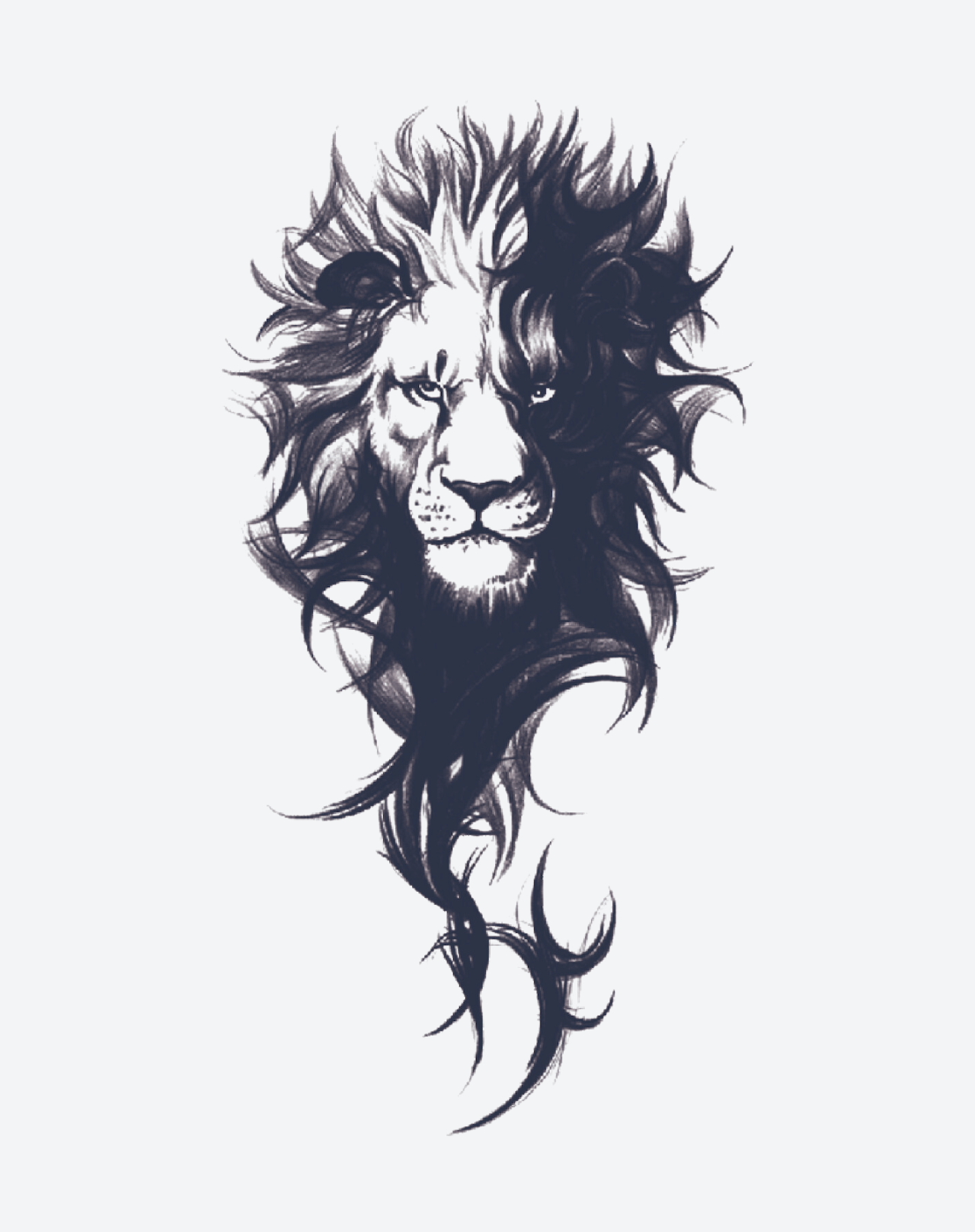 Cursed Lion Temporary Tattoo. Lasts 1-2 Weeks. – EZINK™