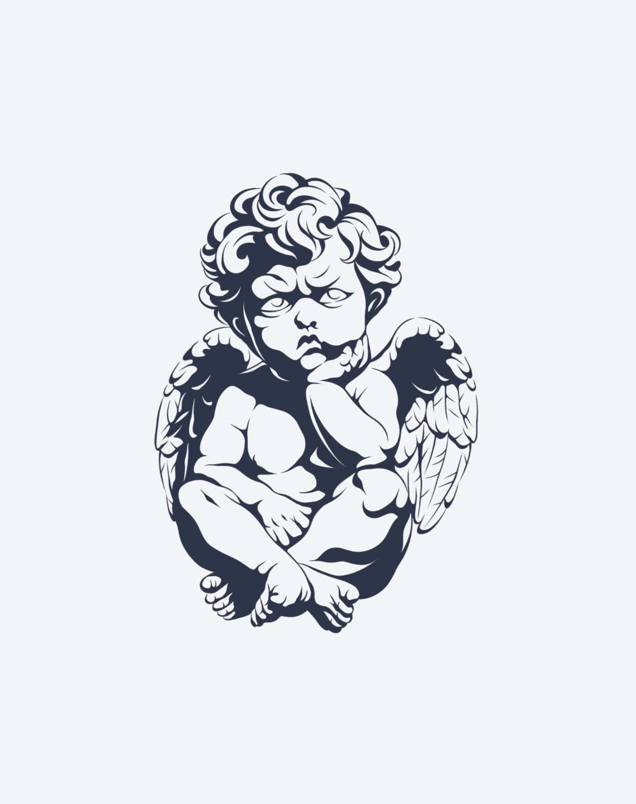 Angry Cherub Temporary Tattoo. Lasts 1-2 Weeks. – EZINK™