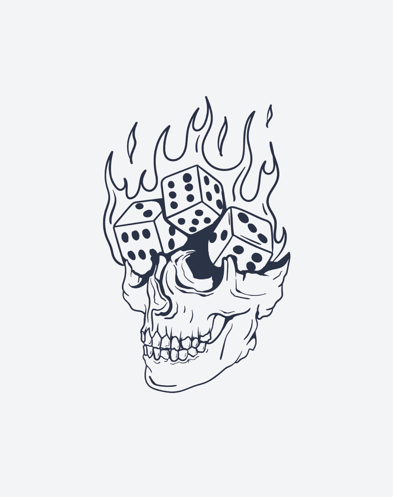 Inferno Skull Temporary Tattoo. Lasts 1-2 Weeks. – EZINK™