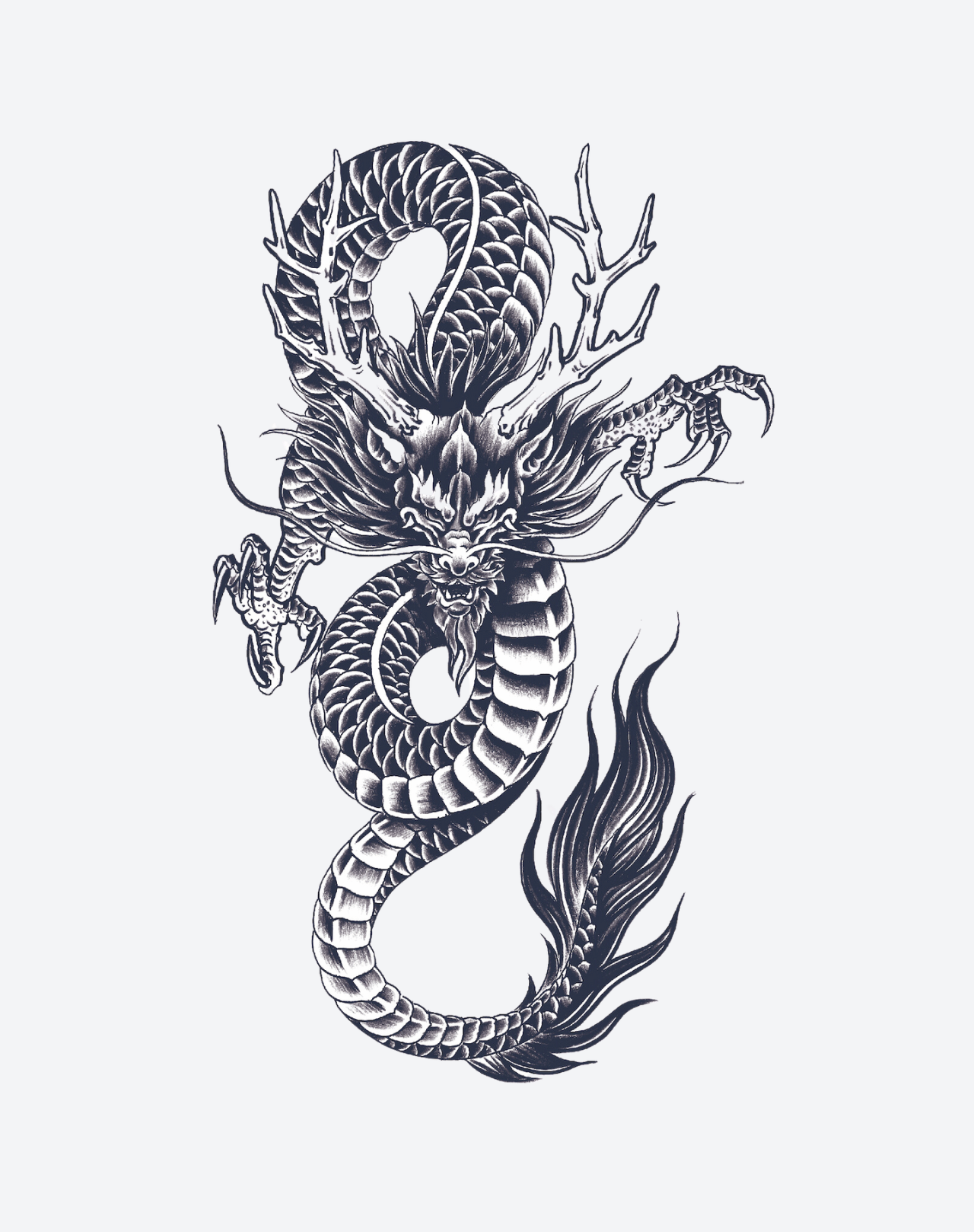 Mystic Dragon Temporary Tattoo. Lasts 1-2 Weeks. – EZINK™