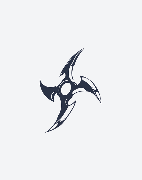 Ninja Star Tattoo Cross Tattoo Designs Stock Photos, Royalty Free