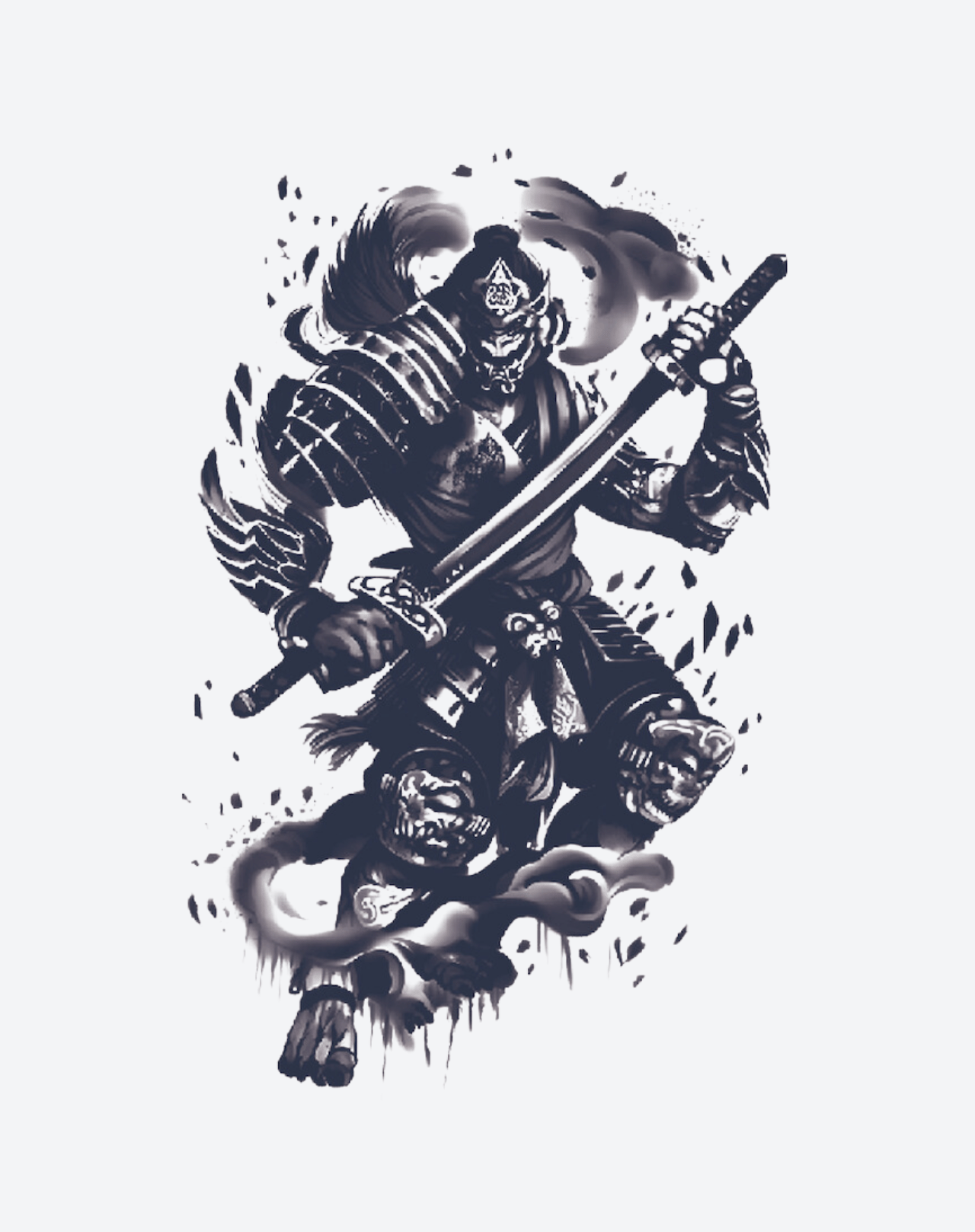 Cartoon Samurai Tattoos