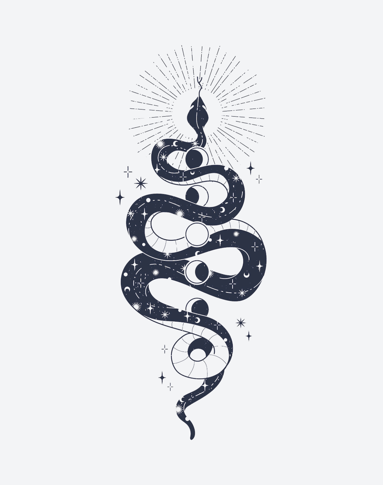Star Snake Temporary Tattoo. Lasts 1-2 Weeks. – EZINK™