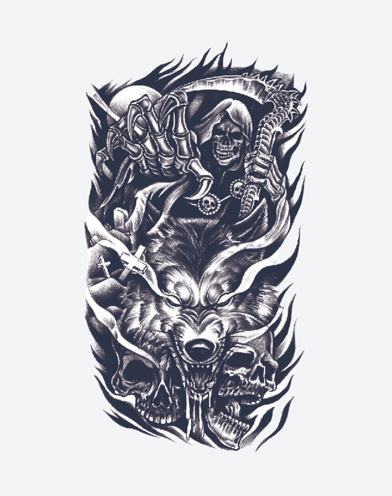 Grim Reaper Skull Tattoo Designs